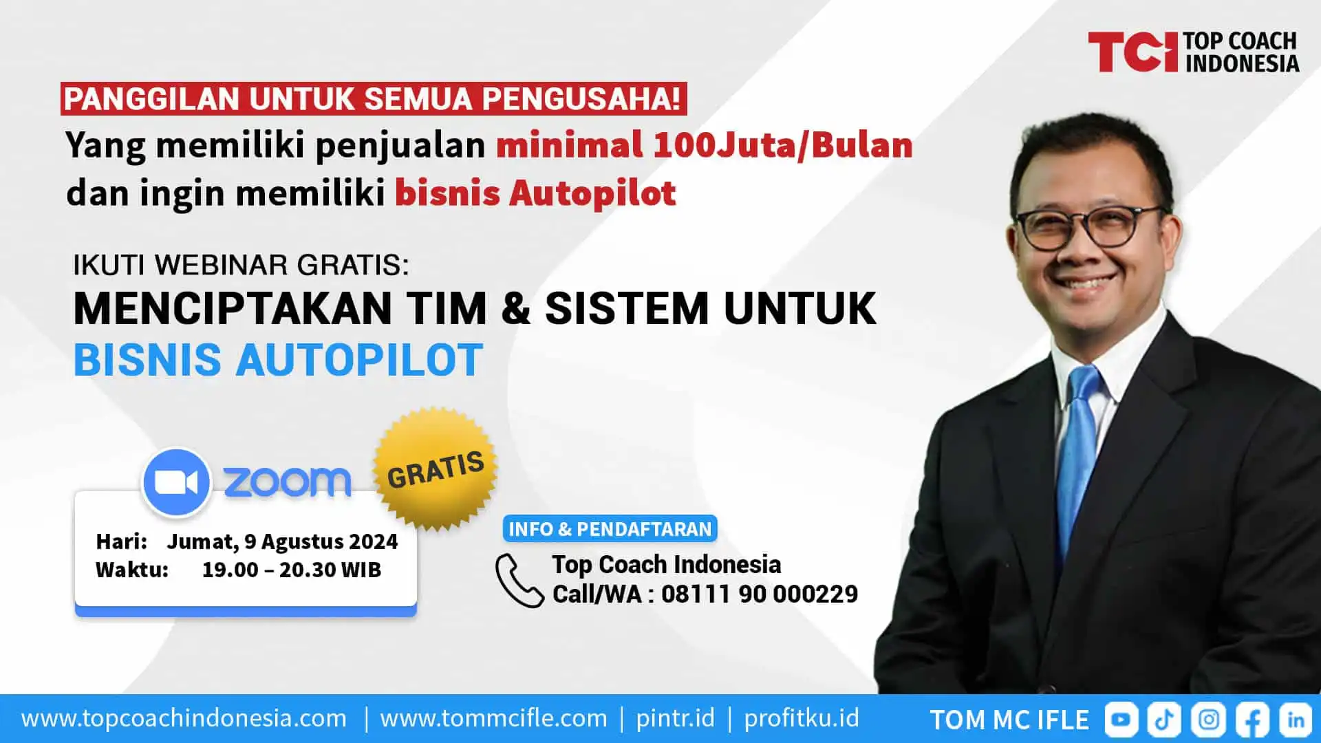 Menciptakan Tim dan Sistem untuk Bisnis Autopilot - Webinar Gratis